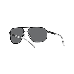A|X ARMANI EXCHANGE Men's AX2040S Pilot Sunglasses, Light Grey Mirrored Black, 64 mm