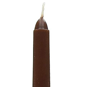 Zest Candle 12-Piece Taper Candles, 12-Inch, Brown