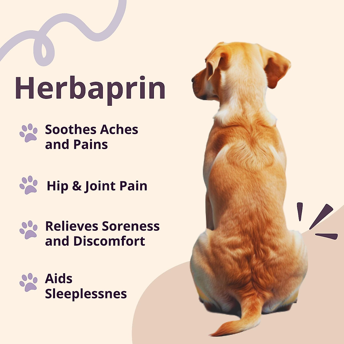Glacier Peak Holistics HerbAprin - Natural Pain Relief for Dogs, Organic Herb Blend for Arthritis, Aches & Pains, and Hip & Joint Discomfort - 3oz