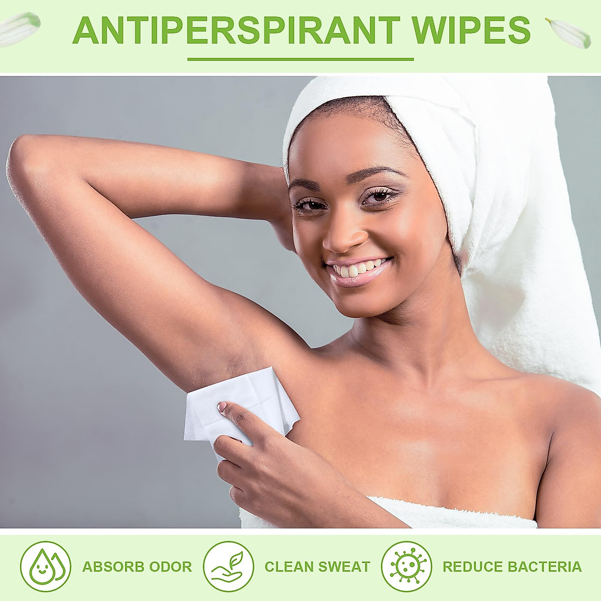 Timgle 150 Pcs Antiperspirant Deodorant Wipes Individually Wrapped Bulk Armpit Deodorant Sweat Wipes Body Wipes for Women Men Teens Underarm Armpit Excessive Sweating(Bright)