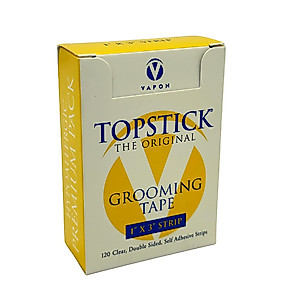 Vapon Topstick 1" X 3" - Clear Strips - New Hypoallergic Premium Pack - 120 Count