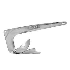 Aramox Boat Anchor, 1kg/2.2lb Claw Boat Anchor Heavy Duty 316 Stainless Steel Anchor Mirror Polish Marine Accessories