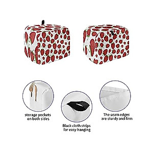 Toaster Cover, 4 Slice Toaster Cover Strawberry Pattern Kitchen Small Appliance Covers, Dust and Machine Washable Bread Maker Cover (12w X 11d X 8h)