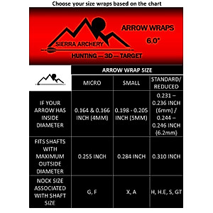 Sierra Archery – Reflective Arrow Wraps for Carbon & Aluminum Archery Shafts | Fits 4mm ID, 5mm ID, or 6-6.2mm ID Shafts | 6" - Cut to Desired Length | 15 Count (Small - 0.204/5mm Shafts)