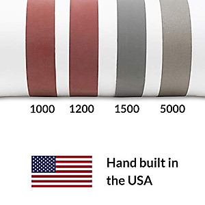 Red Label Abrasives 1 x 30 Inch Knife Sharpening Sanding Belts - 1000, 1200, 1500, 5000 Grits - 4 Pack Assortment