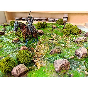 40 Pcs Bush Trees Miniature Vegetation Groups Shrubs Railway Artificial Grass for Model Train Railroad Scenery Sand Table Military Model War Gaming Terrain