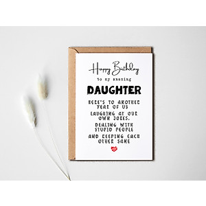 KrysDesigns Birthday Card for Daughter - 5 x 7 Inches