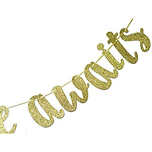 Firefairy Adventure Awaits Gold Glitter Banner , Graduation Banner , College Graduation High School Graduation Grad Banner