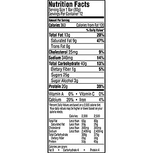 Gatorade Whey Protein Recover Bars, Peanut Butter Chocolate, 2.8 ounce bars, 6 Count