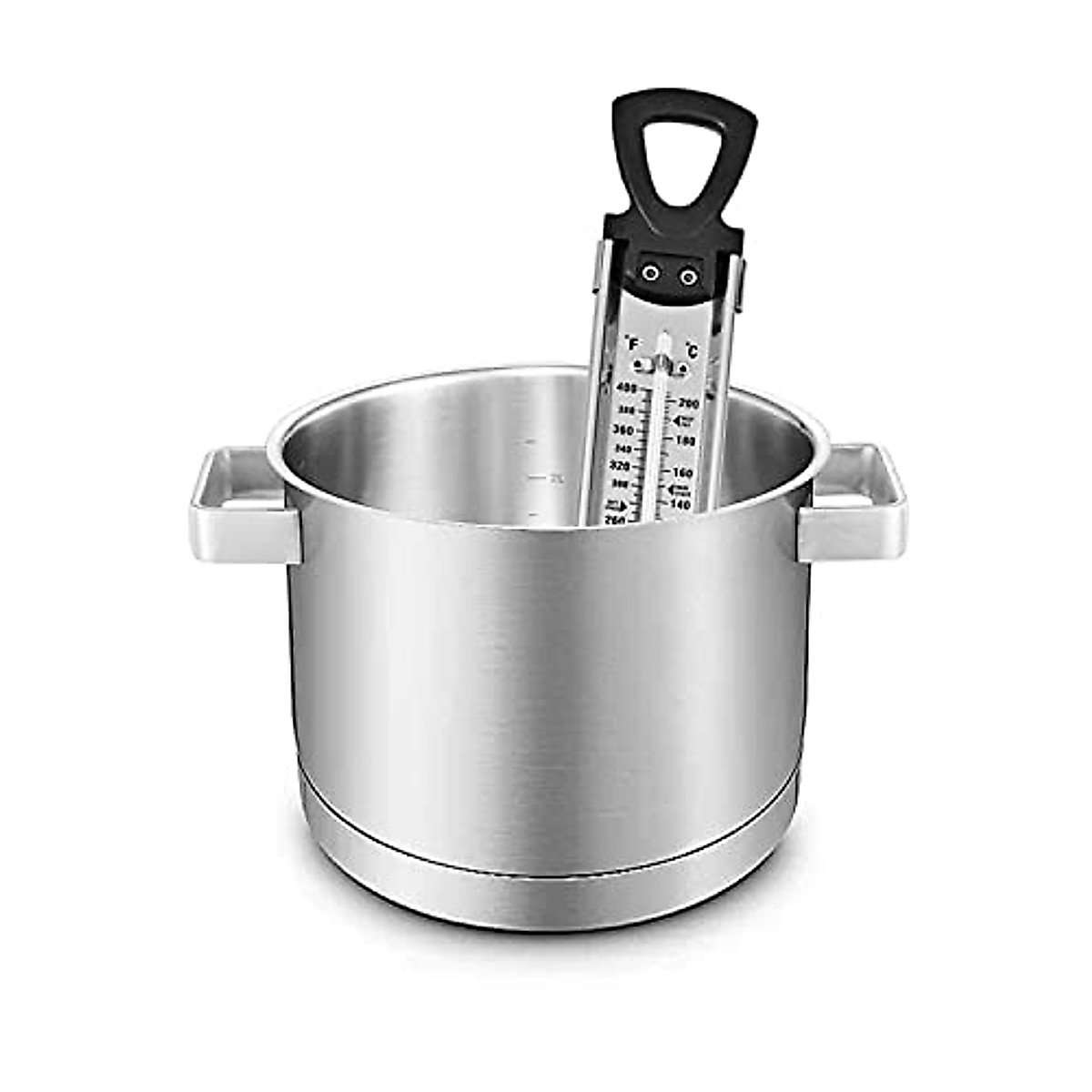 Candy Thermometer with Pot Clip & Hanging Ring Handle Stainless Steel Cooking Thermometer Food Thermometer Deep Fry Thermometer Classic Candy Thermometer