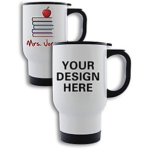 Personalized Mug Custom Mug with Photo or Logo (14oz, White Travel)