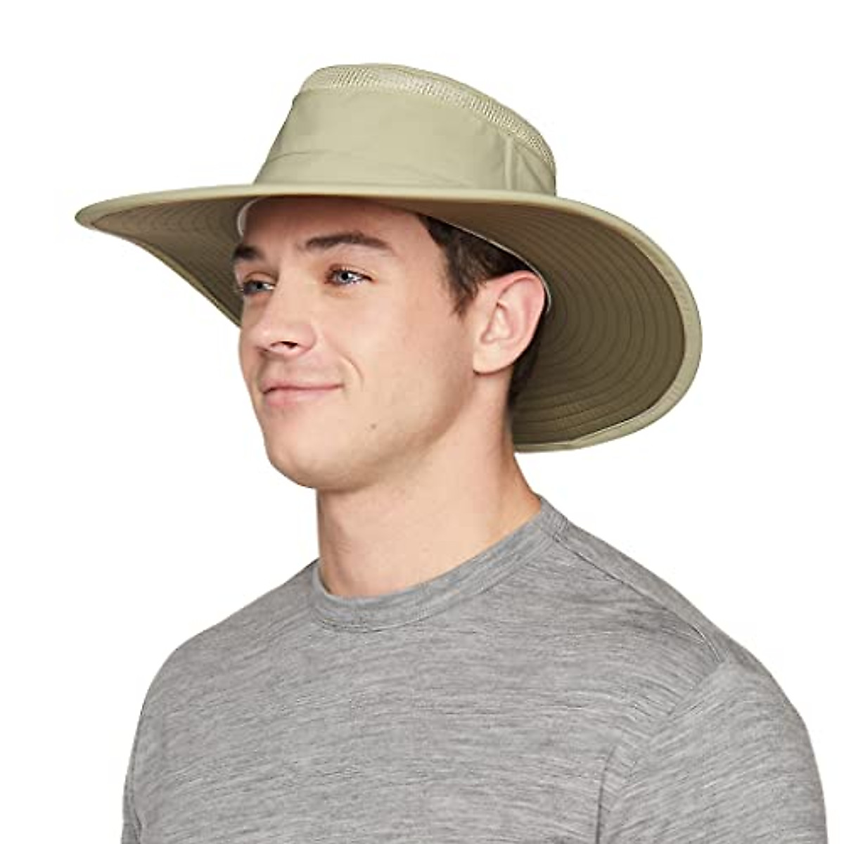 Tilley Mens Womens LTM2 Broad Brim Sun Protection Guaranteed for Life Lightweight Hat Khaki