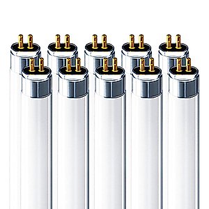 LUXRITE F14T5/830 14W 22 Inch T5 Fluorescent Tube Light Bulb, 3000K Soft White, 60W Equivalent, 1140 Lumens, G5 Mini Bi-Pin Base, LR20856, 10-Pack