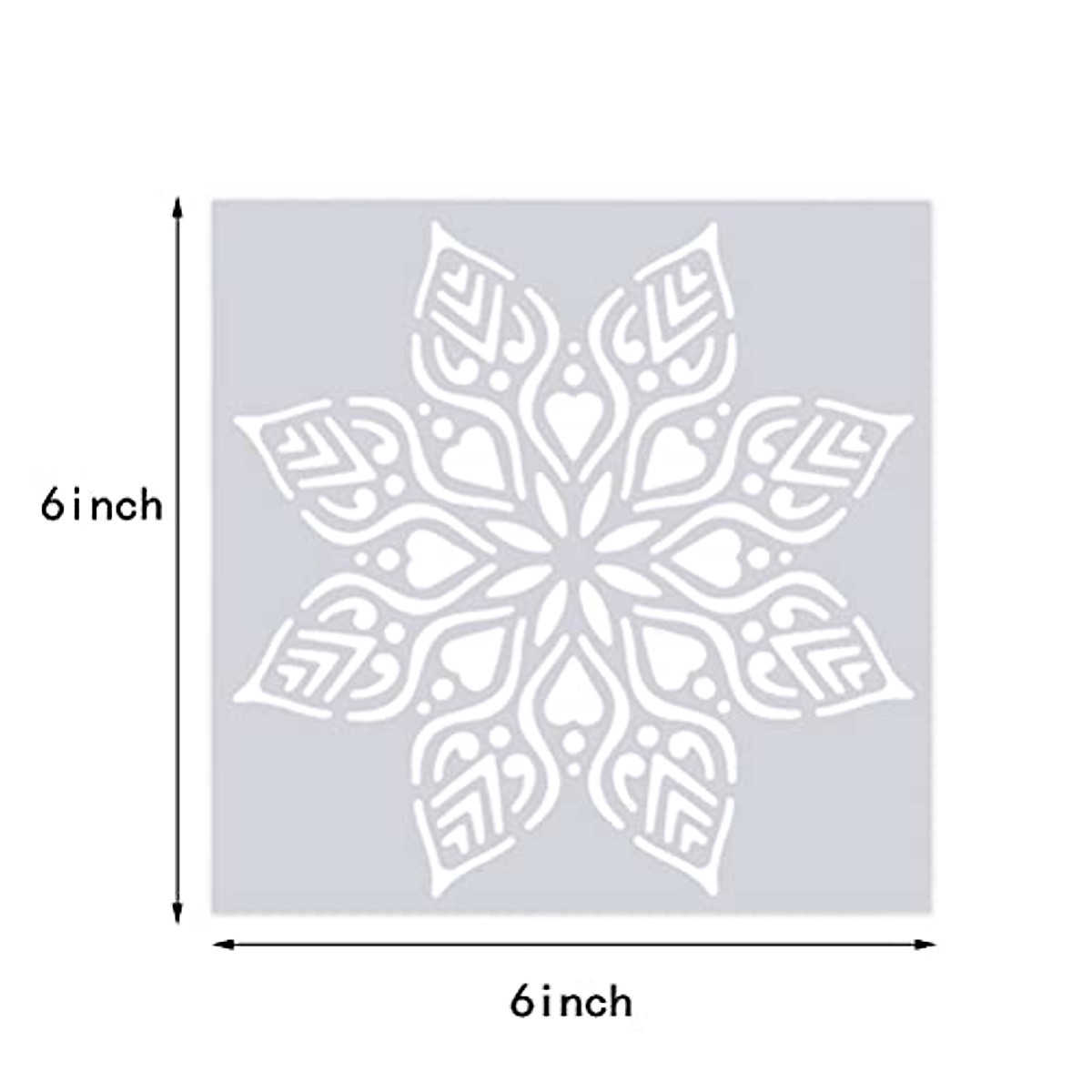 16Pcs (6 x 6 Inch) Reusable Stencils, Mandala Stencils Mandala Dot Painting Templates Stencil for DIY Painting Art Scrapbook Christmas Gifts for Kids