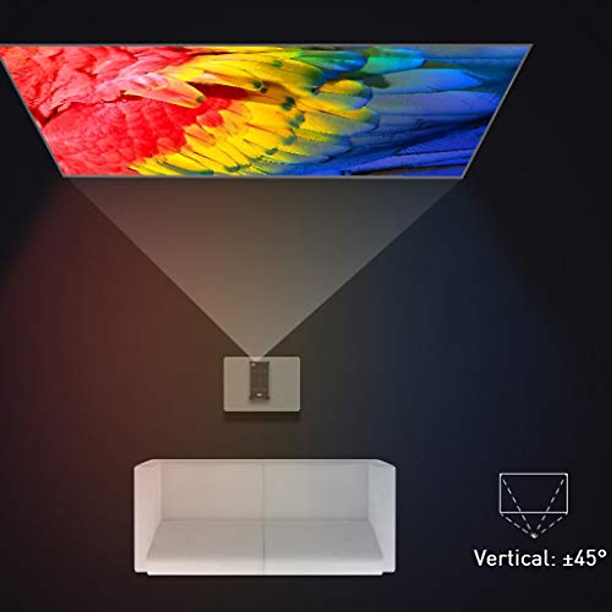 WDSD Mini Portable DLP Android Projector, Home Theater Support 4K Mobile Phone ( Size : 8GB )