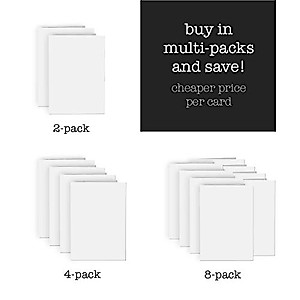 4 Pack, Inventiv 30 Second Recordable DIY Greeting Card, Voice Recorder Module, Blank White/Apply Custom Design Artwork