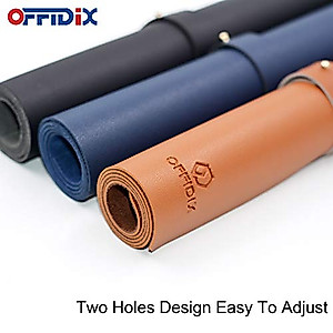 OFFIDIX Office Desk Mat,Desktop PU Leather Desk Pad Non-Slip Leather Protective Desk Pad Laptop Mat Gaming Writing Mat for Laptop PC Keyboard Office Home (Brown, 24"x12")
