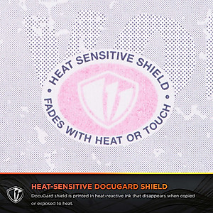 DocuGard Blue/Red Prismatic Top Check, 8.5 x 11 Inches, 24 lb, 500 Sheets, 1 Check Per Sheet (04532)