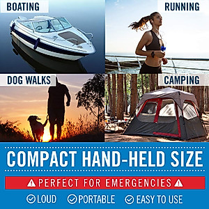 Air Horn Can for Boating & Safety Very Loud Canned Boat Accessories Hand Held Fog Mini Marine Air Horn for Boat Can and Blow Horn or Small Compressed Horn Refills 1.4oz