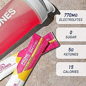 BHB Exogenous Ketones Drink Mix Packets - Real Ketones Keto Electrolytes Powder Packets No Sugar with 4 Main Fasting Electrolytes plus Hydrating Patented Keto BHB - 30 Count Raspberry Lemonade