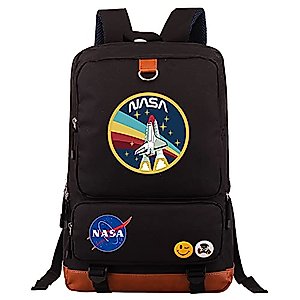 Narkoox Child NASA School Backpack-Wear Resistant Travel Bag-Casual Laptop Backpack Book Bag for Students