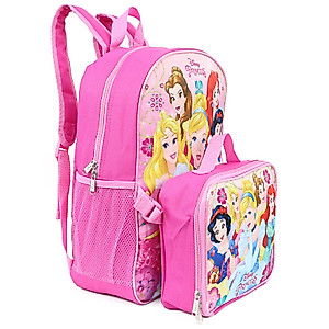 Princess Girl's 16" Backpack W/Detachable Lunch Box