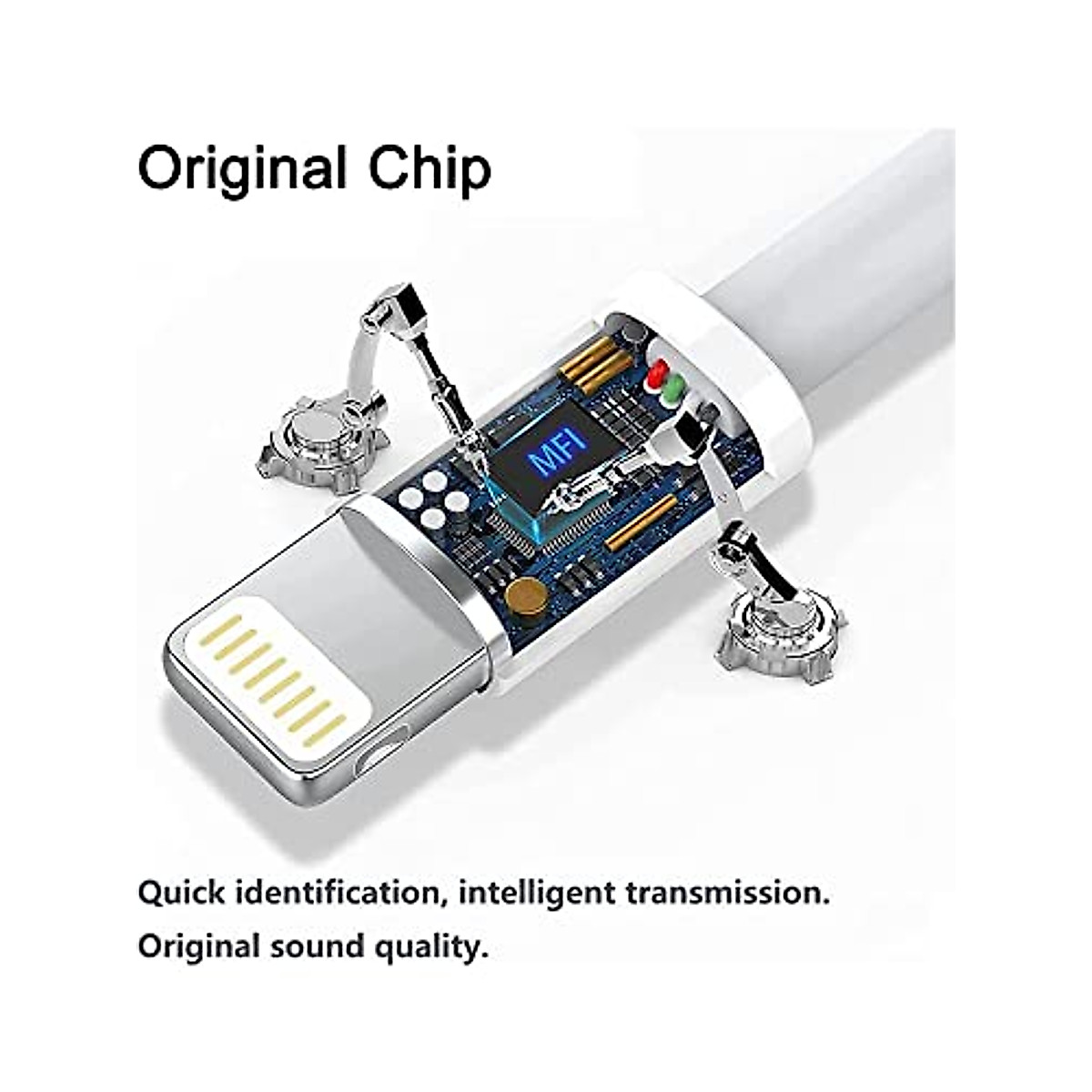 Apple Earbuds/Wired Earphones/iPhone Headphones/Lightning [Apple MFi Certified] Built-in Microphone & Volume Control Compatible with iPhone 7/8/X/11/12/13/14/Pro/Pro Max, Support All iOS System