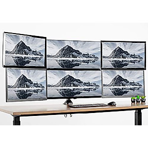 VIVO Steel Hex 23 to 32 inch LED LCD Computer Monitor, Heavy Duty Desk Mount, Fully Adjustable Stand, Holds 6 Screens, STAND-V106A