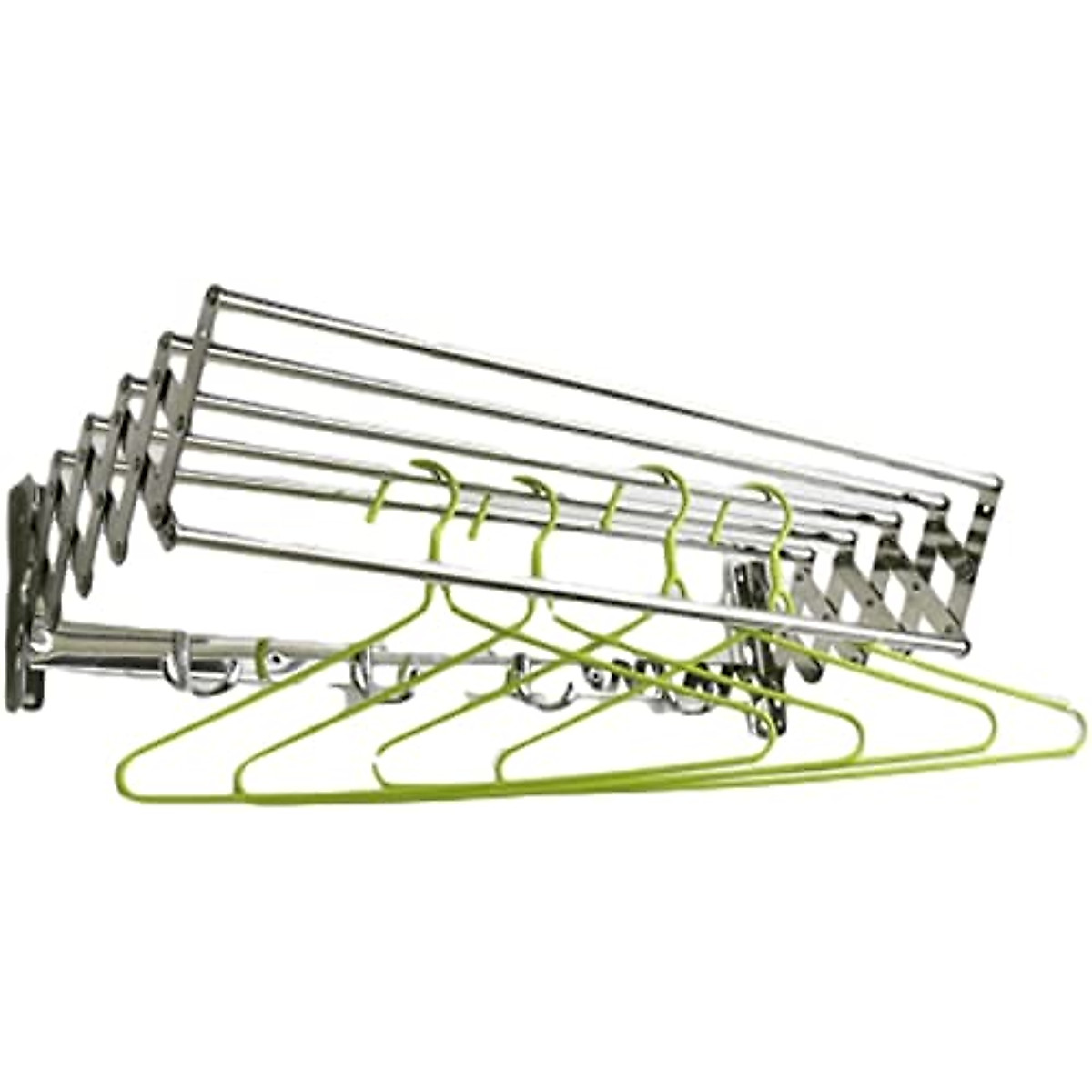 YEIRNTP Wall Mounted Clothes Drying Rack, Easy to Install Indoor Outdoor Stainless Steel Accordion Retractable Bathroom Clothes Airer Clothes Drying Racks (Size : 80cm)