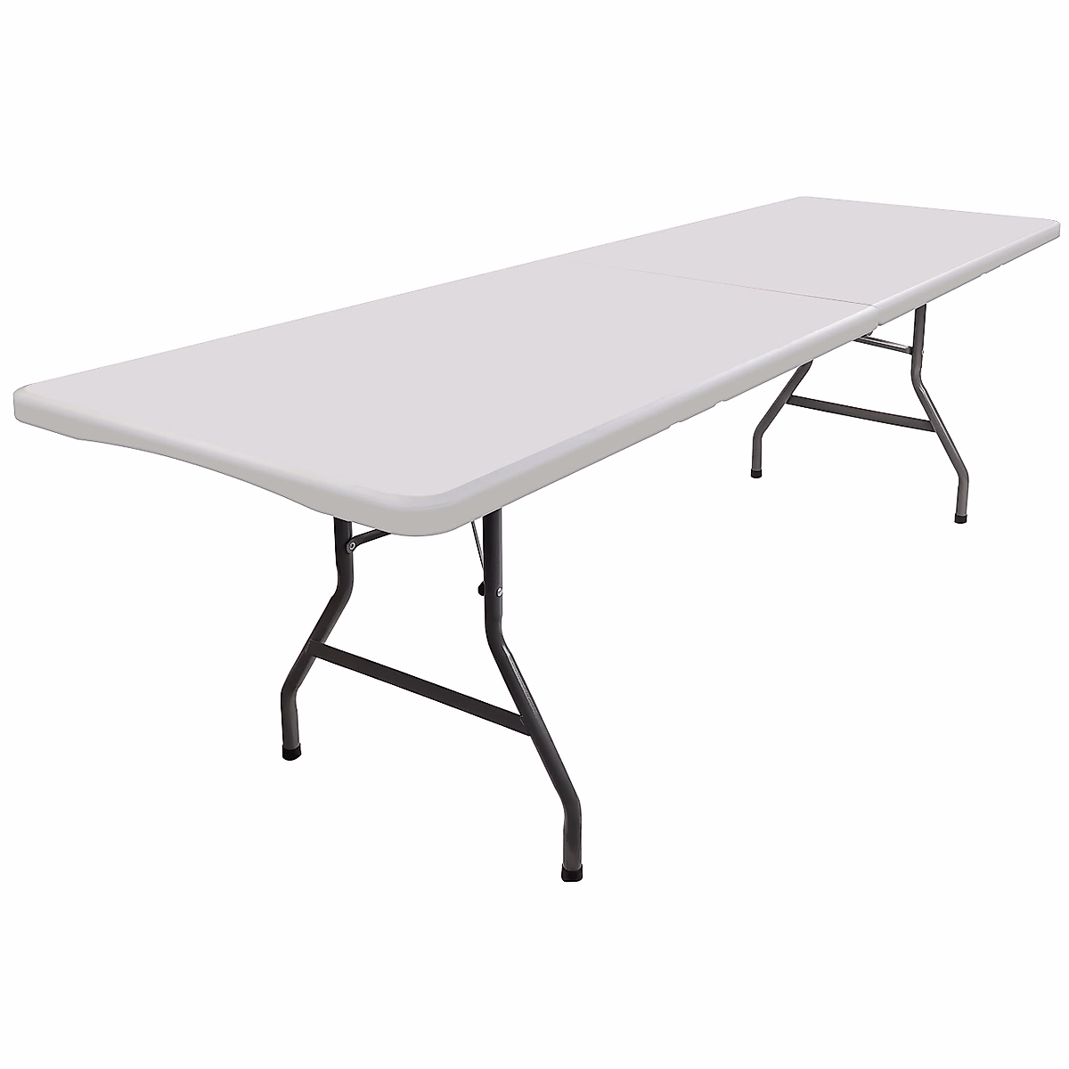 Elevon Indoor Outdoor Heavy Duty Portable with Handle Lock for Picnic Party Camping, 8 feet, White