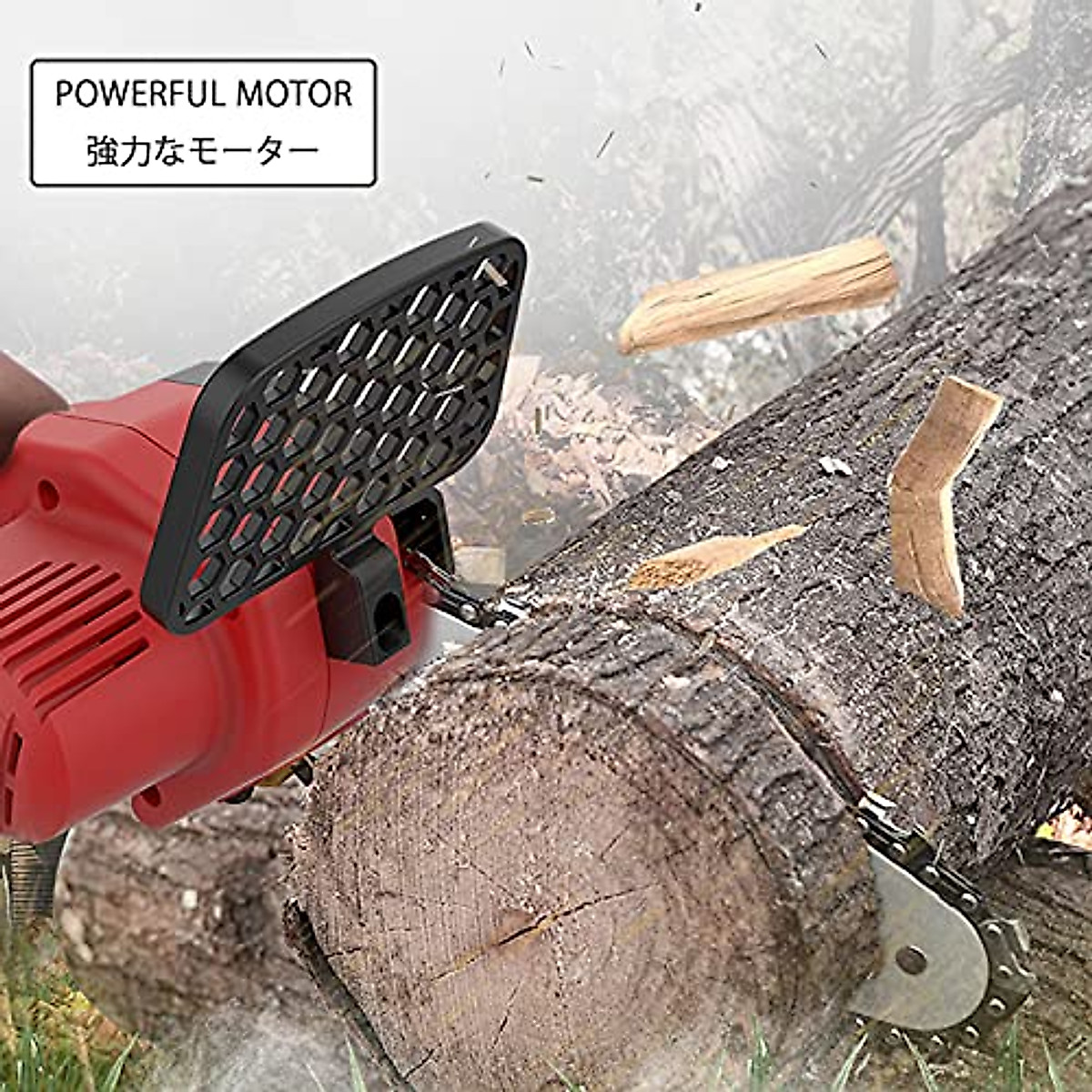 4-Inch Portable Rechargeable 6000mAh Battery Cordless Power Chain Saw, for Farming Tree Limbs, Garden Pruning, Bonsai Trunk, and Firewood