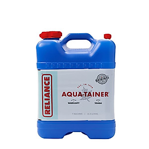 Reliance Products Aqua-Tainer 7 Gallon Rigid Water Container, Blue , 11.3 Inch x 11.0 Inch x 15.3 Inch