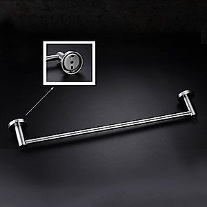 Stainless Steel Towel Bar Rails，80cm 100cm 120cm Large Size Towel Holder Wall Mounted Single Rod for Bathroom, Kitchen or Toilet (Size : 19.7inch(50cm))