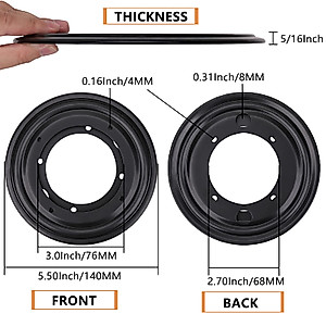 4Pack 5.50 Inch Round Lazy Susan Turntable Bearing Plate 5/16”Thick Lazy Susan Hardware, Rotating Swivel Plate with 300lbs Load Capacity, Lazy Susan Turntable Base for Serving Tray, Table, Kitchen
