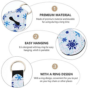 12Pcs Portable Lipstick Holder Keychain Neoprene Keyring Holder Lip Balm Case Pouch for Christmas