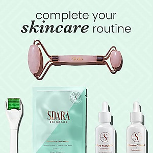 ﻿Sdara Skincare Vitamin C Serum for Face with Hyaluronic Acid 5% - 1 fl oz Skin Brightening Face Serum to Reduce the Look of Sun, Age, and Dark Spots