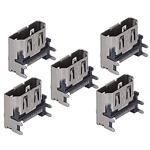 5Pcs Game Console Socket, HDMI Socket Port Interface Connector Replacement Parts for PS4 Slim/PRO, Accurate and Precise