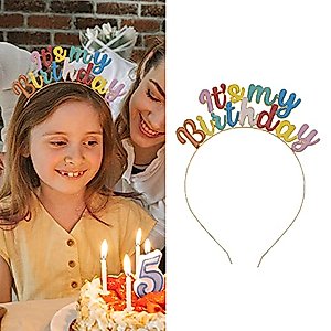 Happy Birthday Tiara for Women It's My Birthday Headband for Girls Birthday Party Headpiece Hair Accessories for Daughter Sister Best Friends Birthday Gifts