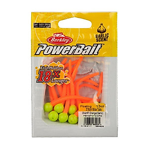 Berkley PowerBait Floating Mice Tails Fishing Bait, Chartreuse/Fluorescent Orange, 3in | 8cm, Irresistible Scent & Flavor, Lifelike Presentation, Ideal for Trout, Bluegill, Crappie, Perch and More