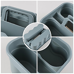 Dehouse 6-Pack Plastic Cleaning Storage Caddy, Cleaning Supply Carry Caddy, Gray