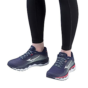 Mizuno Women's Wave Sky 5 Running Shoe, Peacoat, 9.5