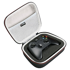 LTGEM EVA Hard Case for Xbox Series X/Xbox Series S/ Xbox One/Xbox One S/Xbox One X Controller, Mesh Pocket Fits Plug & Cables - Travel Carrying Portable Storage Bag