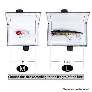 Dr.Fish 3 pack Fishing Lure Wraps Fishing Hook Rod Protectors Lures Cover Thick Soft Padded Saltwater/UV Resistant Medium Size for Minnow Crankbait Popper Spinnerbait