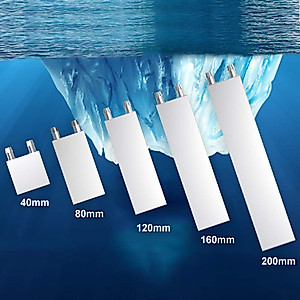 DIYhz Aluminum Water Cooling Block, Liquid Water Cooler Heat Sink System for PC Computer CPU Graphics Radiator Heatsink Endothermic Head Silver 2pcs(40mm x 200mm x 12mm)