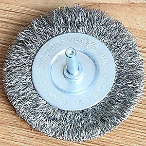 FPPO 4PCS 3 Inch Stainless Steel Wire Wheel Brushes Kit for Drill with 1/4-Inch Shank,Wire Wheels for Power-Operated Grinders