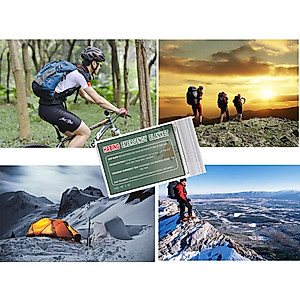 JIJI&ZEZE Emergency Blankets, Mylar Thermal Space Blanket Used for Outdoor Hiking Camping Marathons or First Aid Survival kit (6, Single Extra Large)