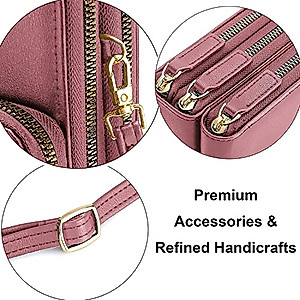 WTSHOPME Crossbody Phone Bags for Women Small PU Leather Cellphone Purse Wallet