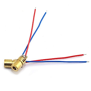 Tegg 10 PCS Mini 650nm 6mm 5mW Red Laser Dot Diode Module Copper Head 3.3V