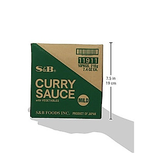 S&B Curry Sauce with Vegetables Mild, 7.4-Ounce (Pack of 10)