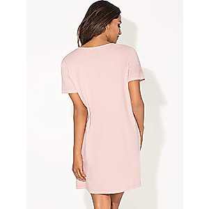 Smart & Sexy womens V-neck Oversized Sleep Shirt Pajama Top, Blushing Rose (Love), X-Large US